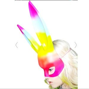 rave | Accessories | Easter Bunny Mask Rave Edm Party Rainbow Festival ...